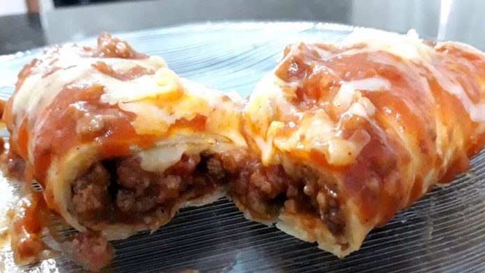 Cooked Ground Beef Pancake